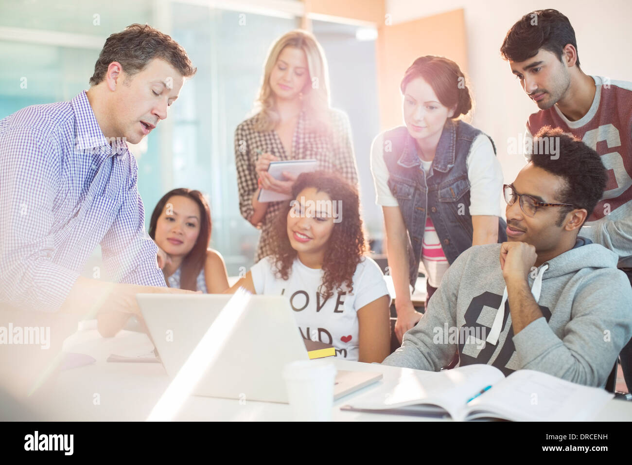 Students talking lesson lecture hi-res stock photography and images - Alamy