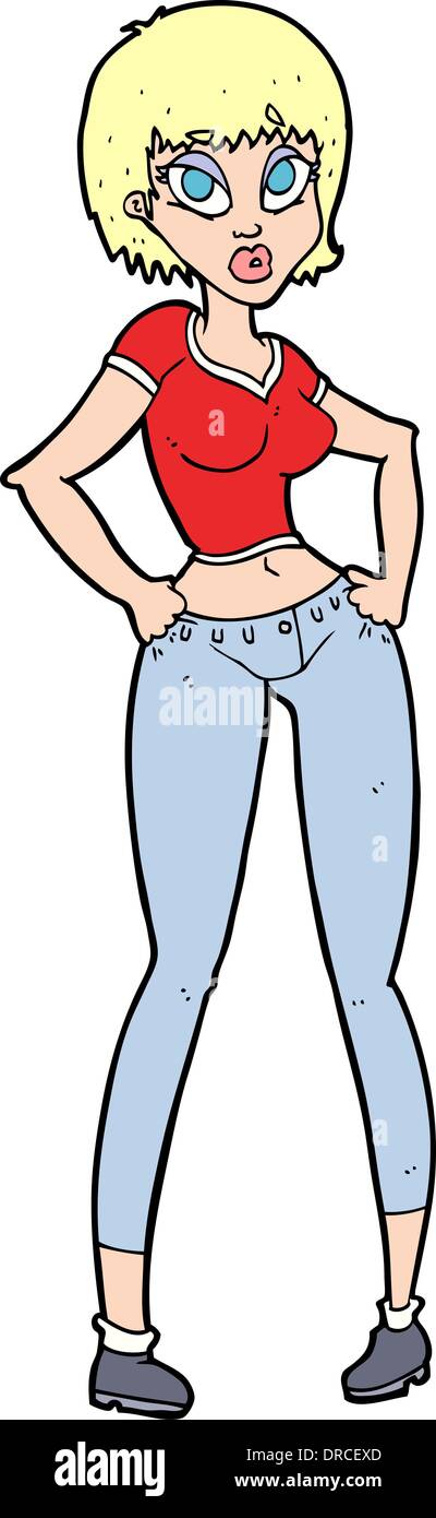 cartoon pretty woman Stock Vector Image & Art - Alamy