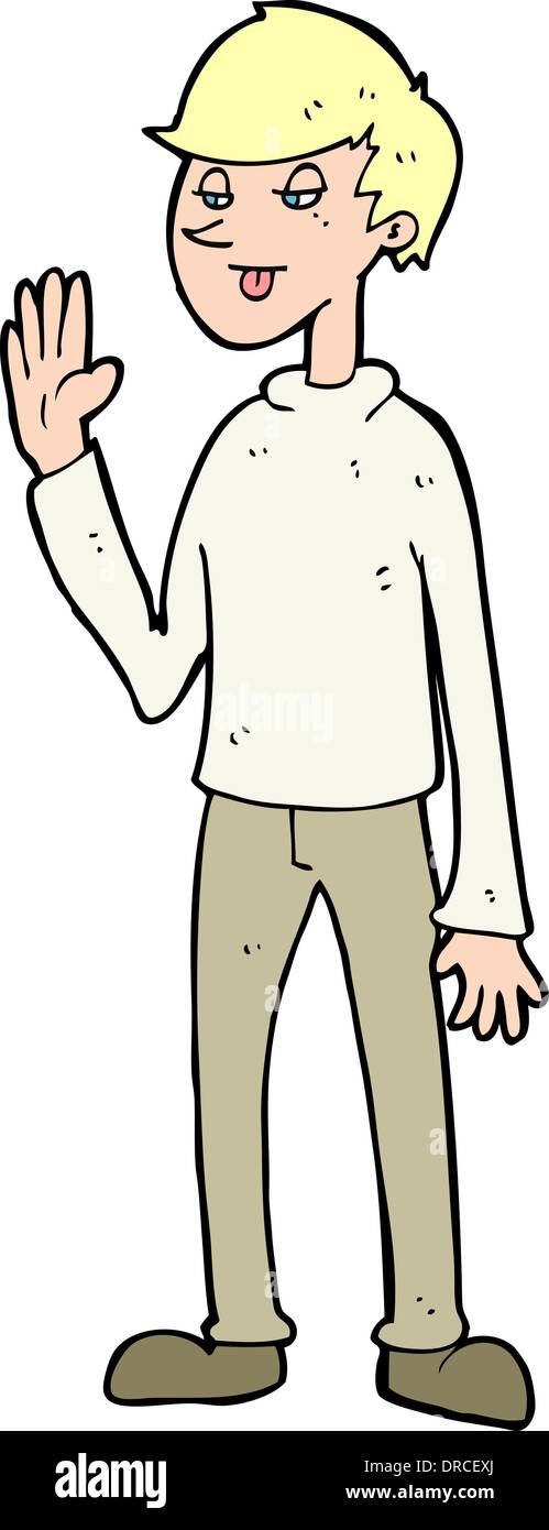 cartoon waving man Stock Vector Image & Art - Alamy