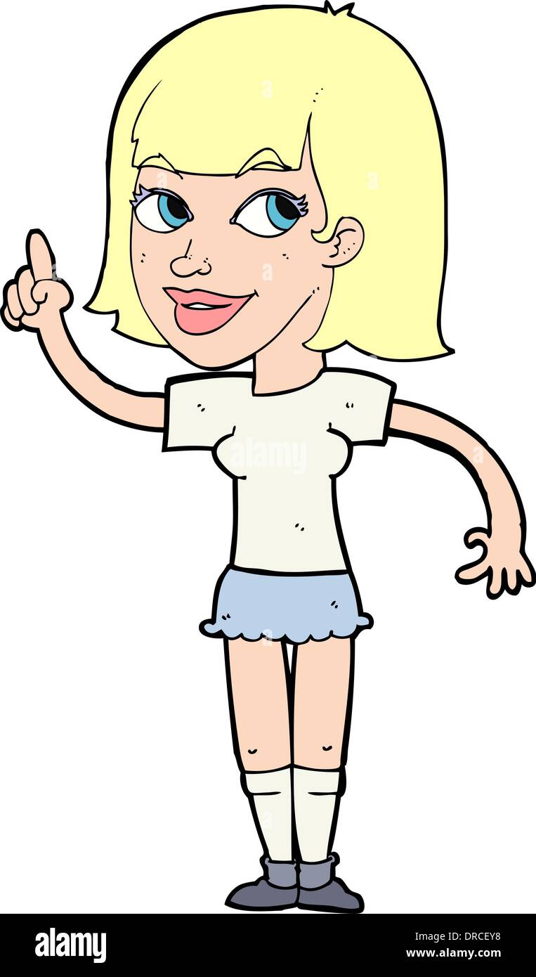 cartoon pretty girl with idea Stock Vector Image & Art - Alamy