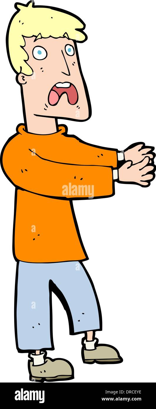 cartoon terrified man Stock Vector Image & Art - Alamy