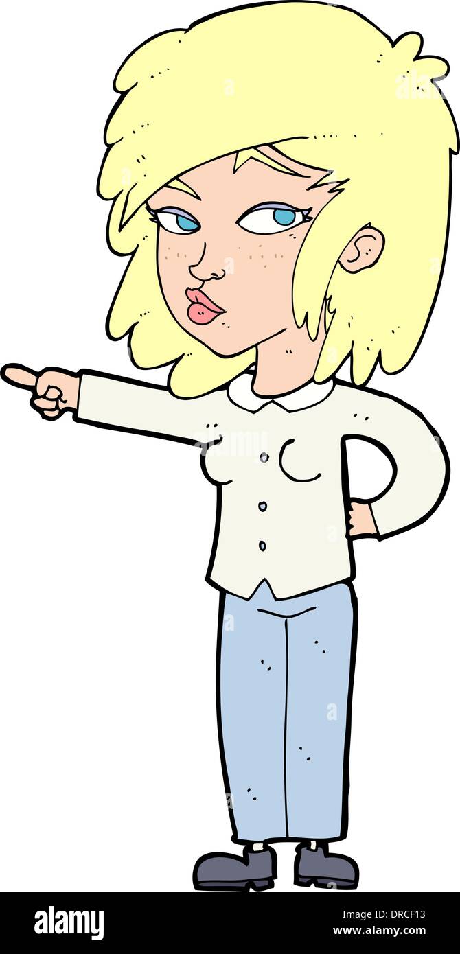 cartoon woman pointing Stock Vector Image & Art - Alamy