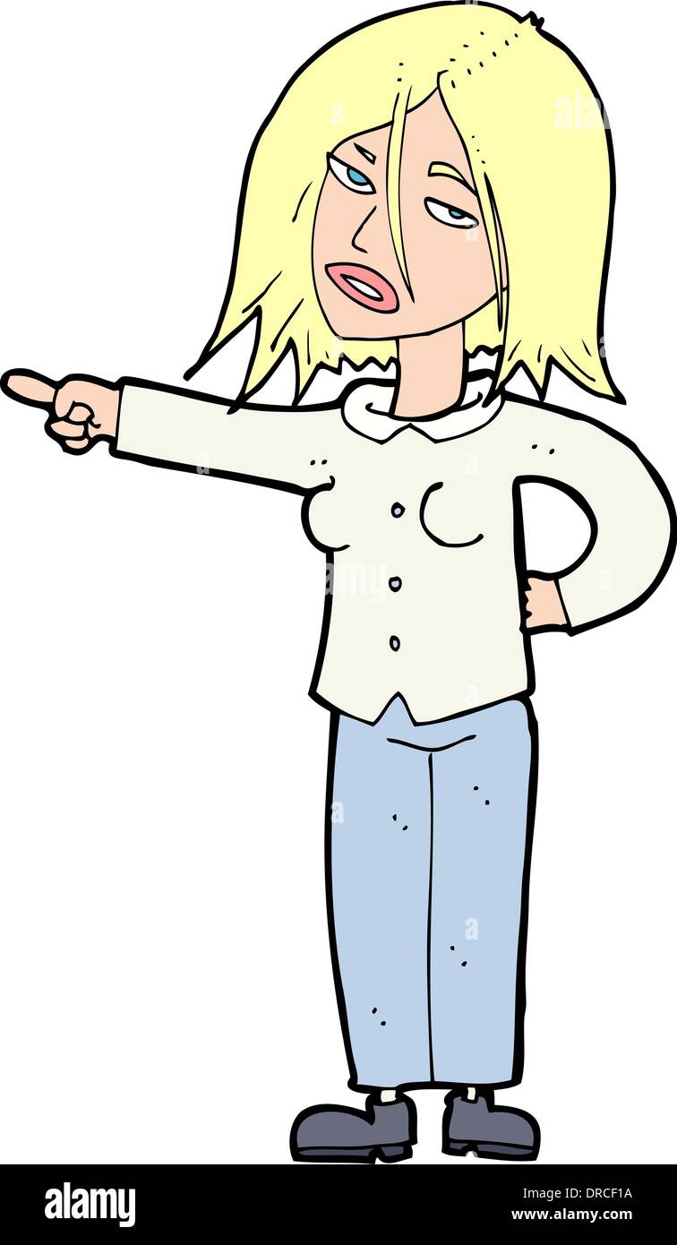 cartoon woman pointing Stock Vector Image & Art - Alamy