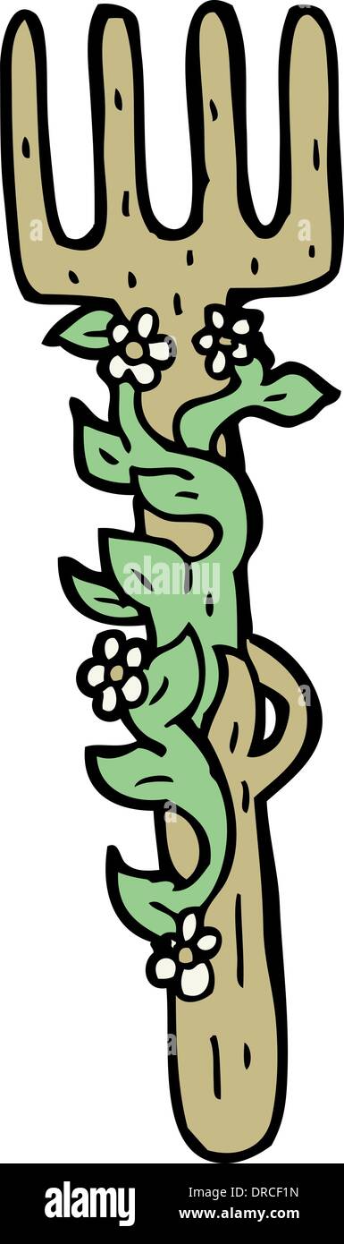 cartoon ornate wooden fork Stock Vector Image & Art - Alamy