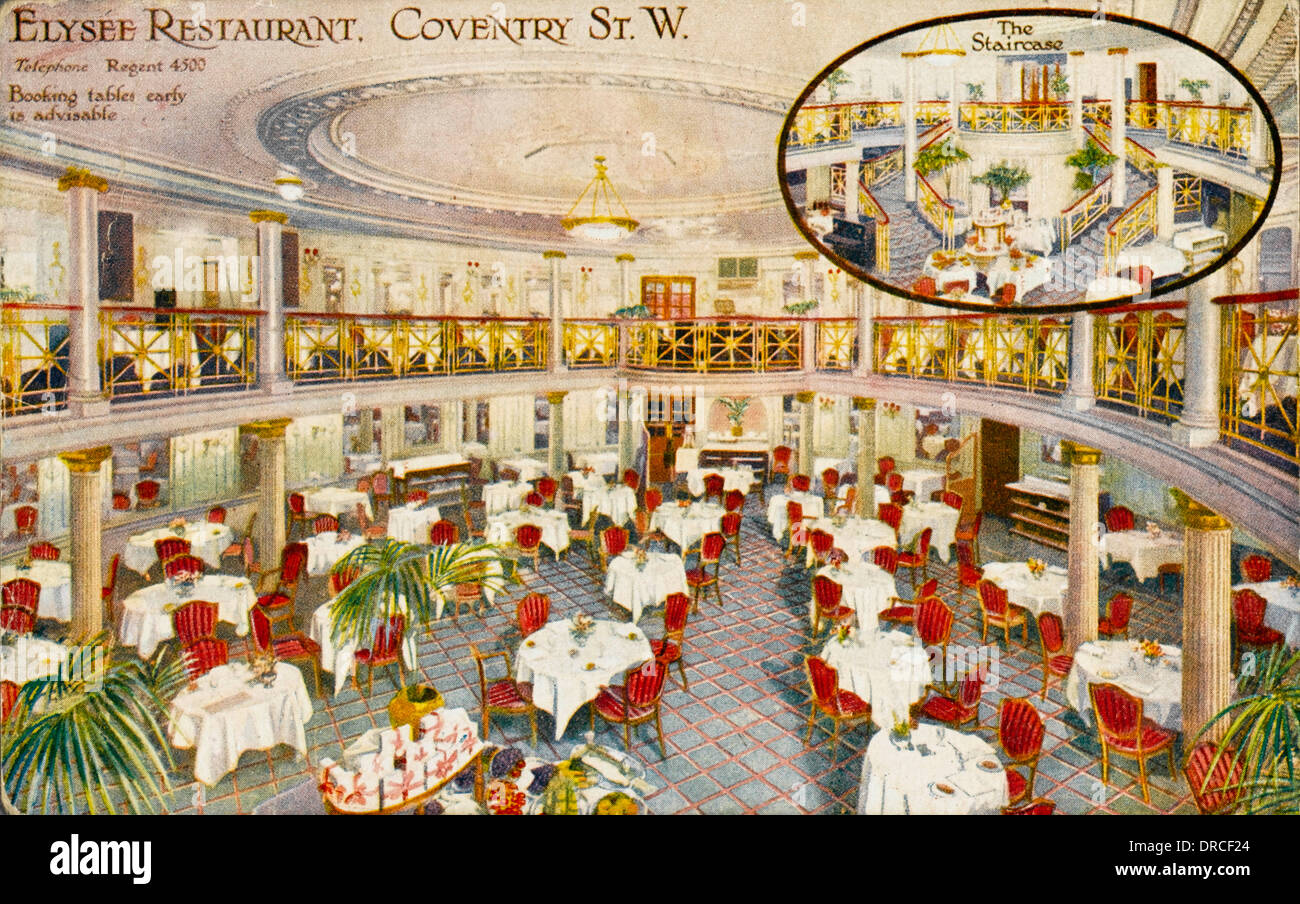 Elysee Restaurant, Coventry Street, London Stock Photo - Alamy