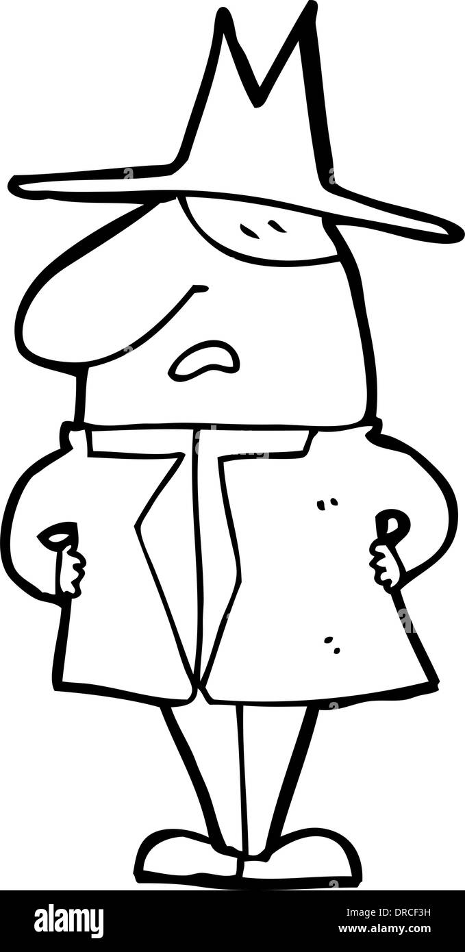 cartoon man in coat and hat Stock Vector Image & Art - Alamy