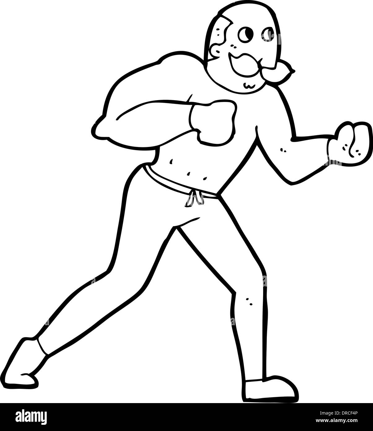 cartoon retro boxer man Stock Vector Image & Art - Alamy