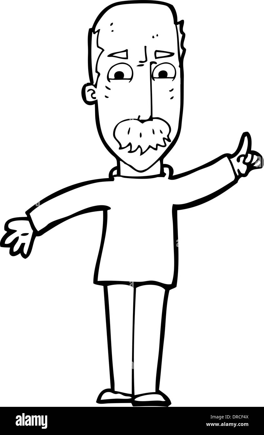 cartoon man issuing stern waring Stock Vector Image & Art - Alamy