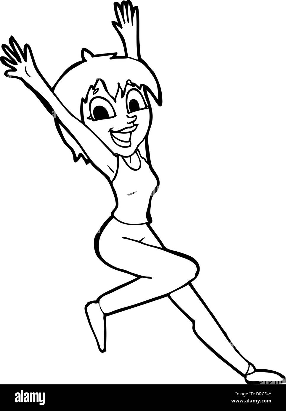 cartoon excited woman Stock Vector Image & Art - Alamy