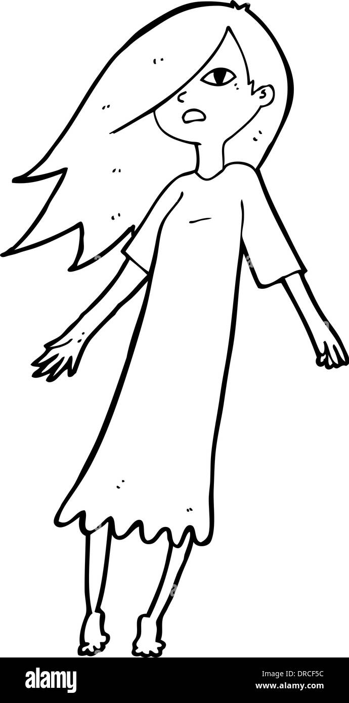 cartoon ghost like girl Stock Vector Image & Art - Alamy