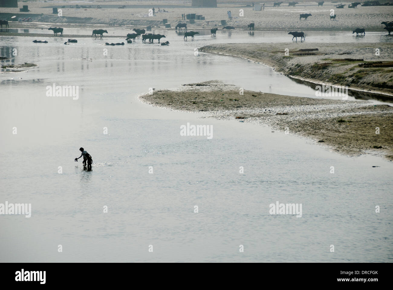 Children playing in river Stock Photo - Alamy