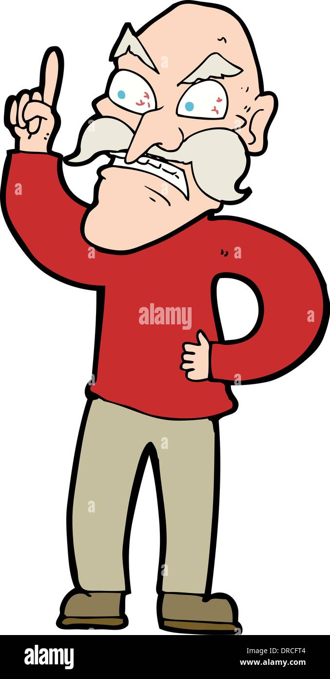 cartoon old man laying down rules Stock Vector Image & Art - Alamy