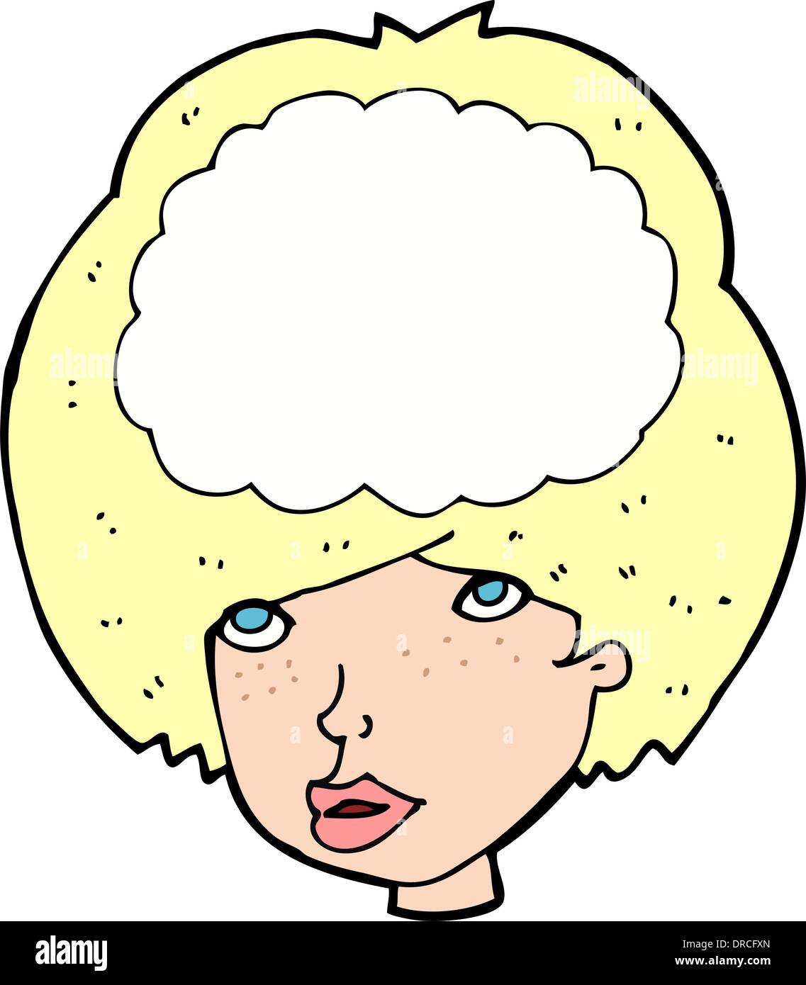 cartoon empty headed woman Stock Vector Image & Art - Alamy