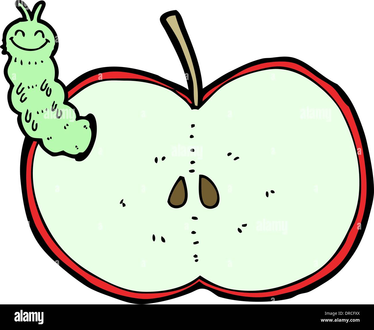 cartoon bug eating apple Stock Vector Image & Art - Alamy