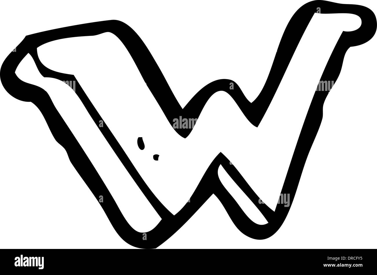cartoon letter W Stock Vector Image & Art - Alamy