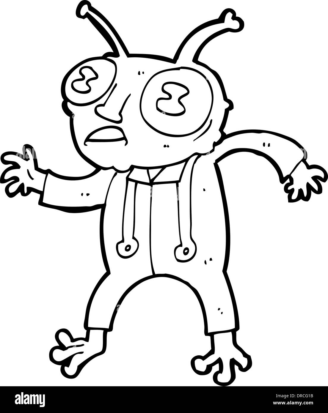 cartoon alien spaceman Stock Vector Image & Art - Alamy