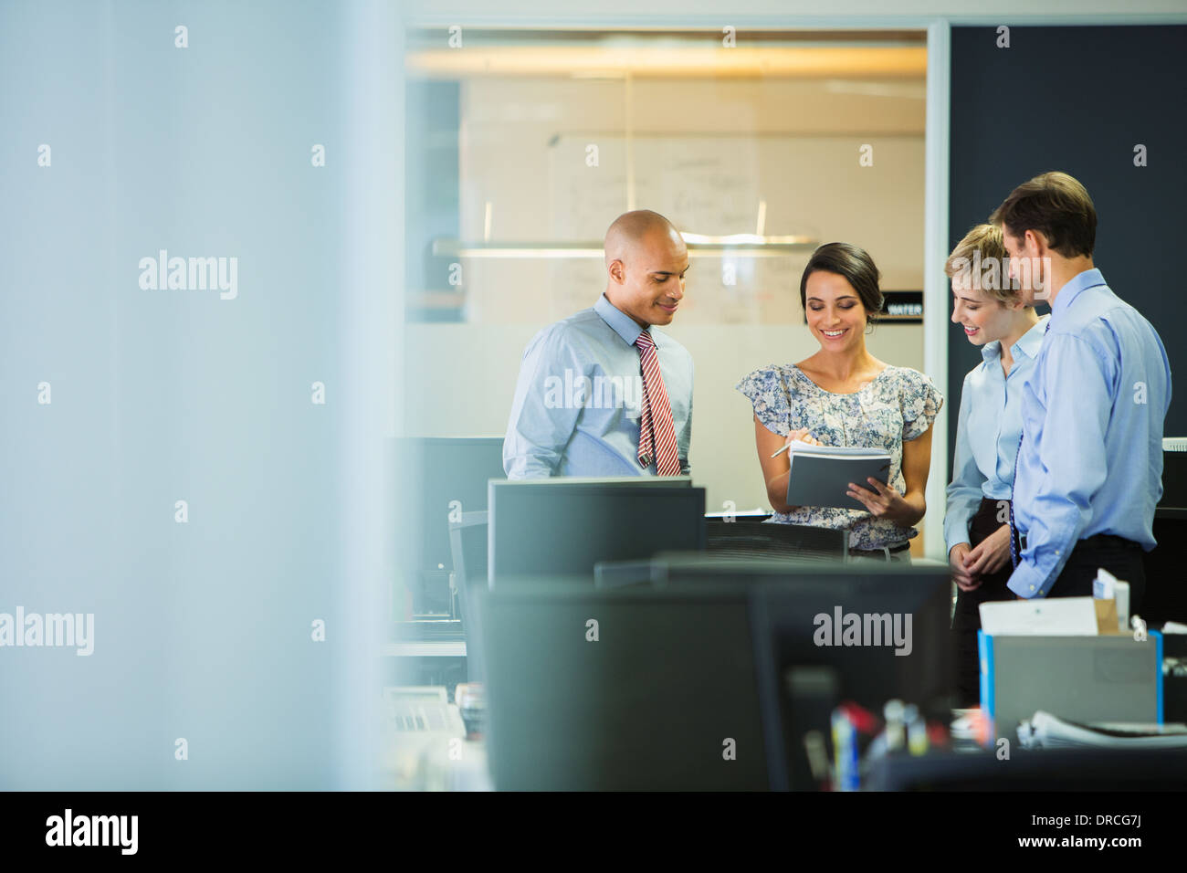 Cheerful office worker chatting on hi-res stock photography and images ...