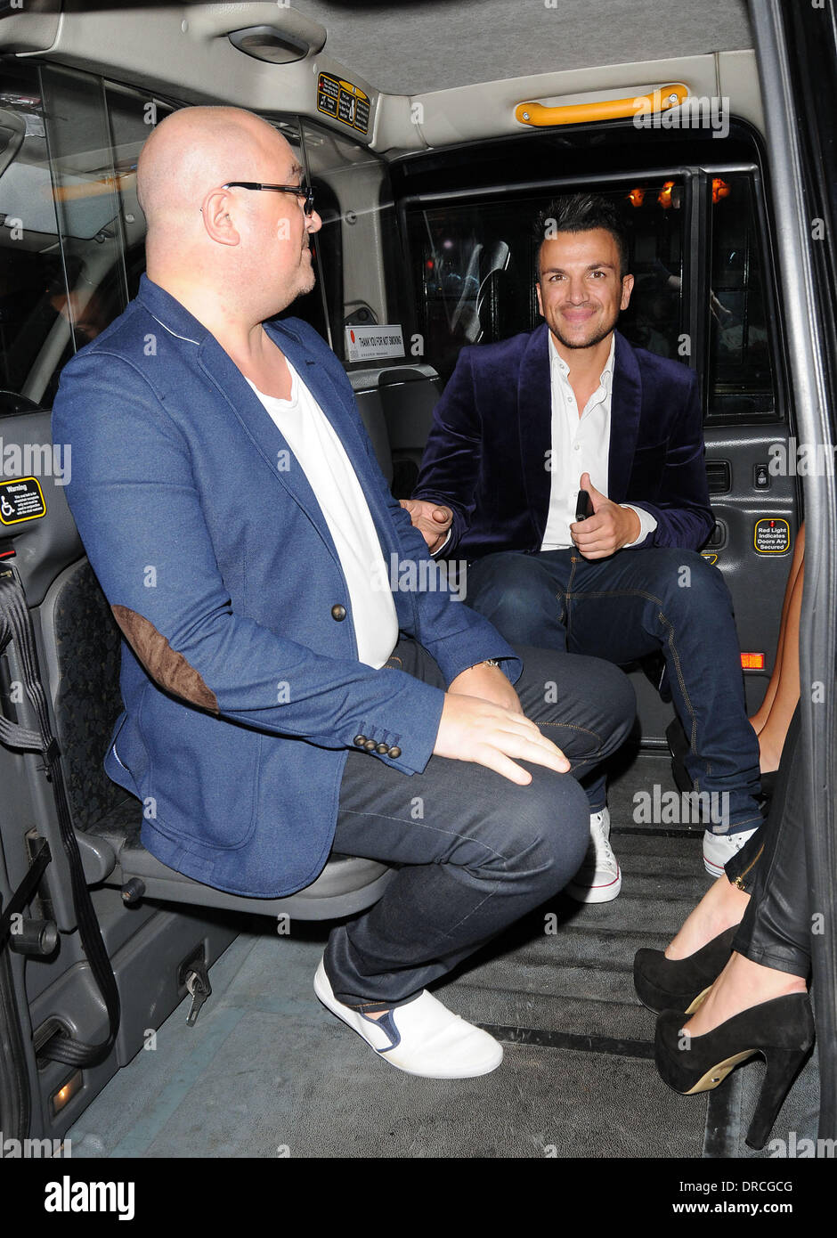 Peter Andre and his brother Andrew Andrem leaving the Piccadilly ...