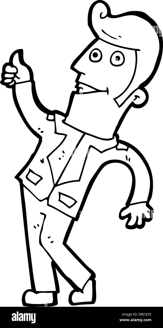 cartoon man giving thumbs up sign Stock Vector Image & Art - Alamy