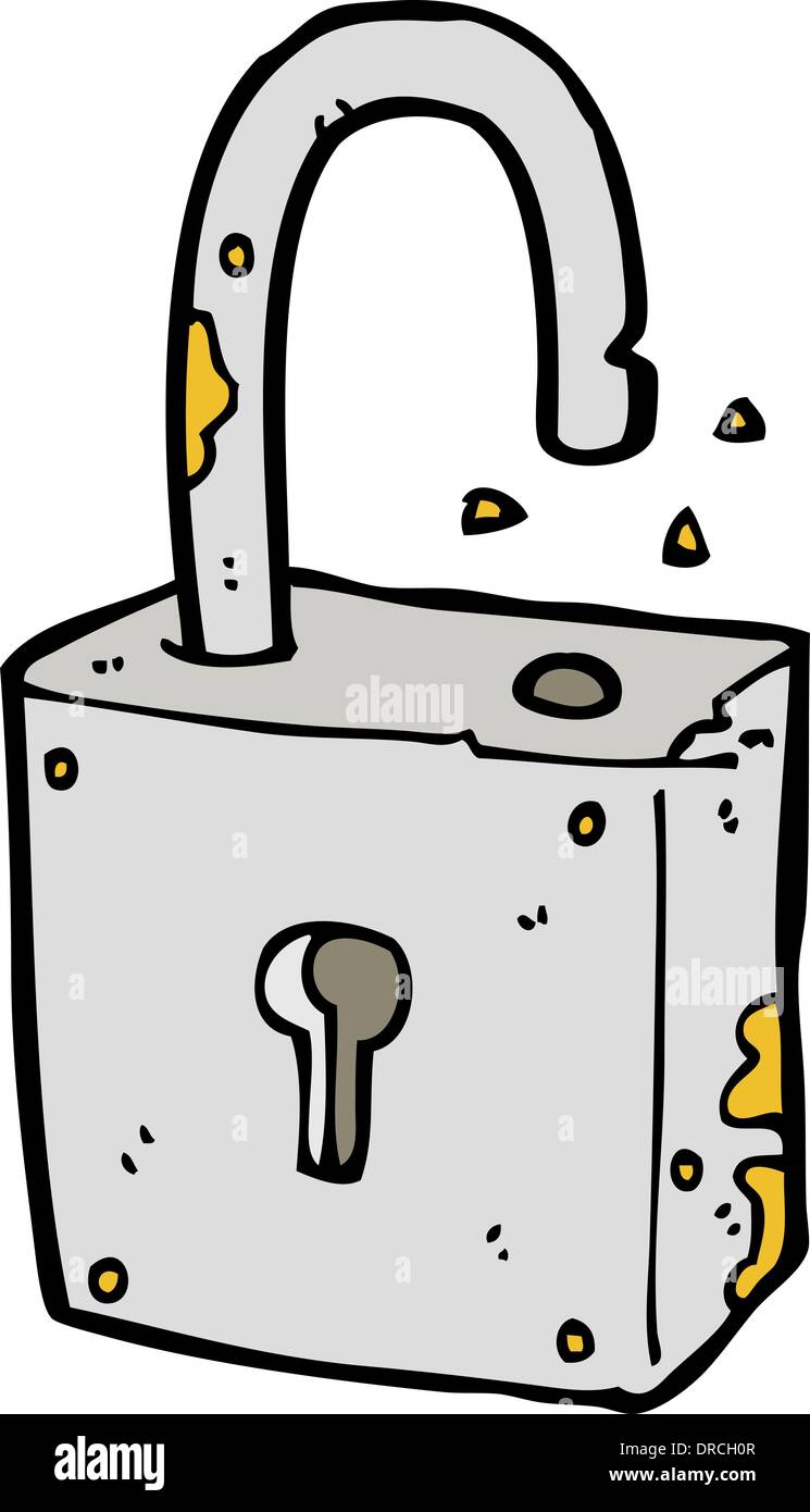 cartoon rusty old padlock Stock Vector Image & Art - Alamy