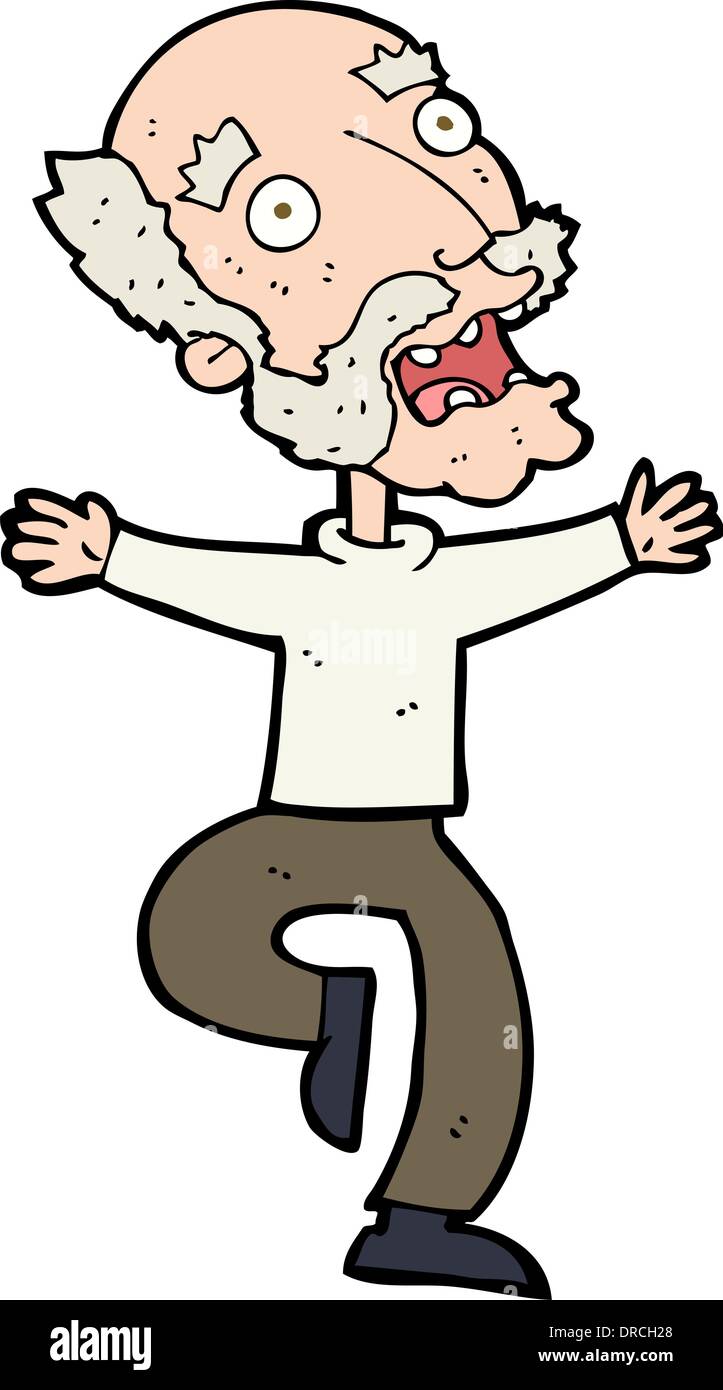 Cartoon panicking old man hi-res stock photography and images - Alamy