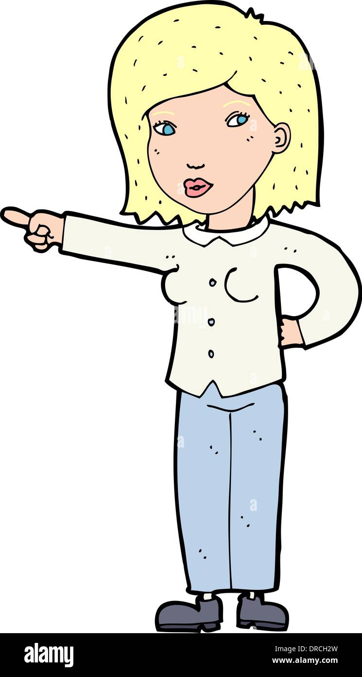 cartoon woman pointing Stock Vector Image & Art - Alamy