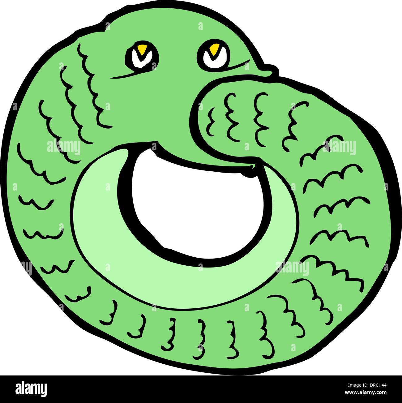 cartoon snake eating own tail Stock Vector Image & Art - Alamy