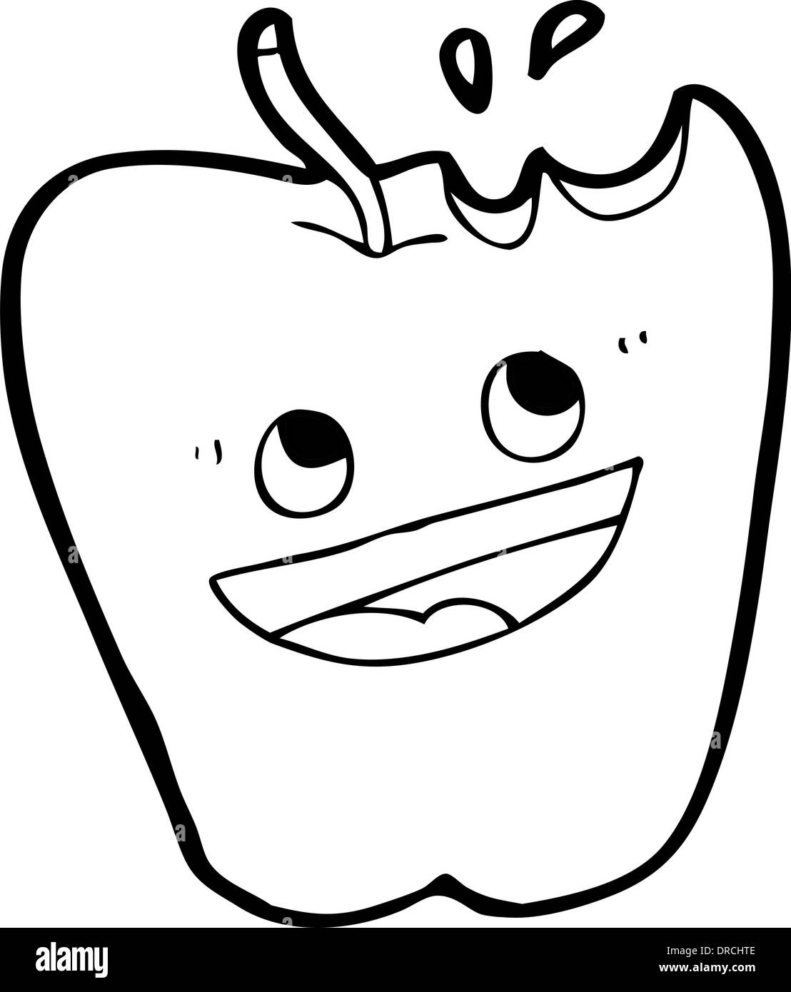 Cartoon apple face Black and White Stock Photos & Images - Alamy