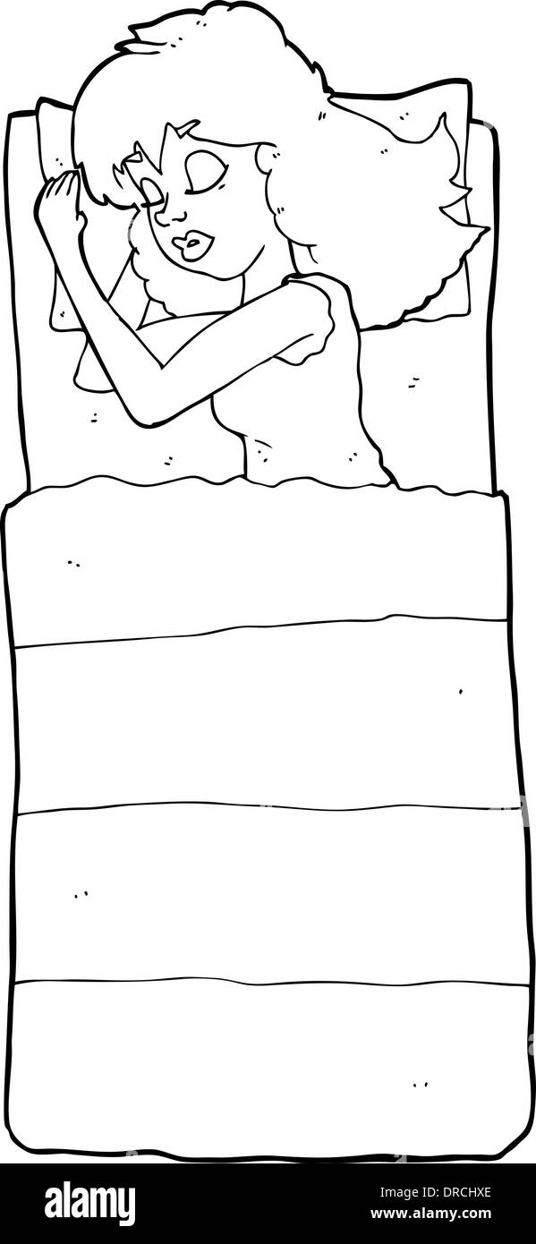 Woman bed asleep Black and White Stock Photos & Images - Alamy