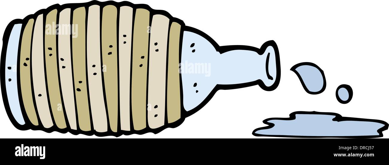 cartoon spilled bottle Stock Vector Image & Art - Alamy