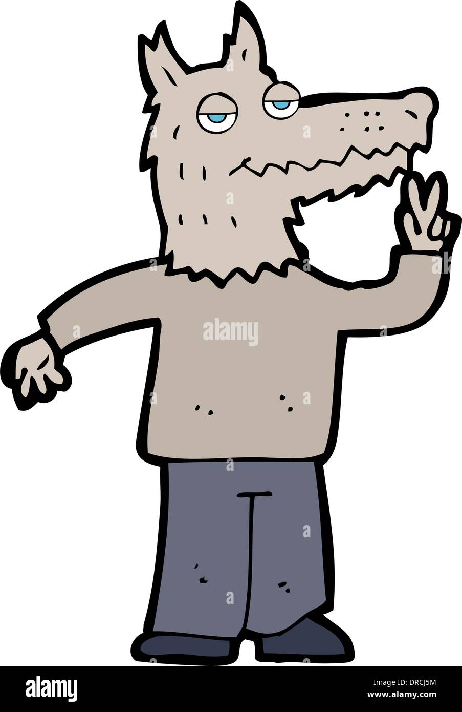 cartoon happy wolf man Stock Vector Image & Art - Alamy