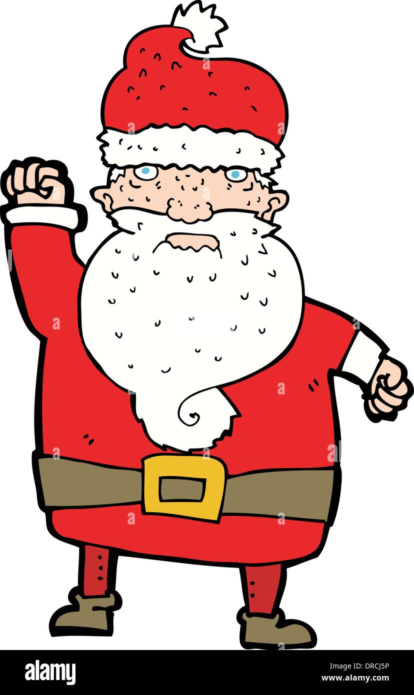 cartoon angry santa claus Stock Vector Image & Art - Alamy
