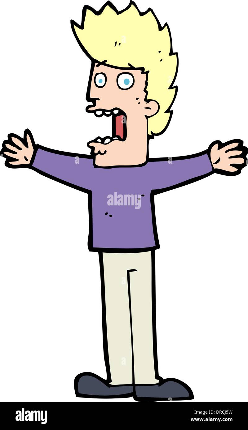 cartoon terrified man Stock Vector Image & Art - Alamy