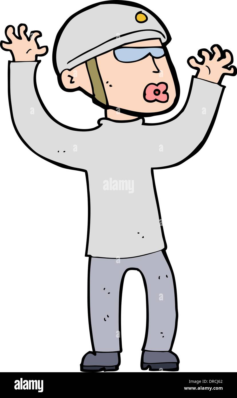 cartoon security man panicking Stock Vector Image & Art - Alamy