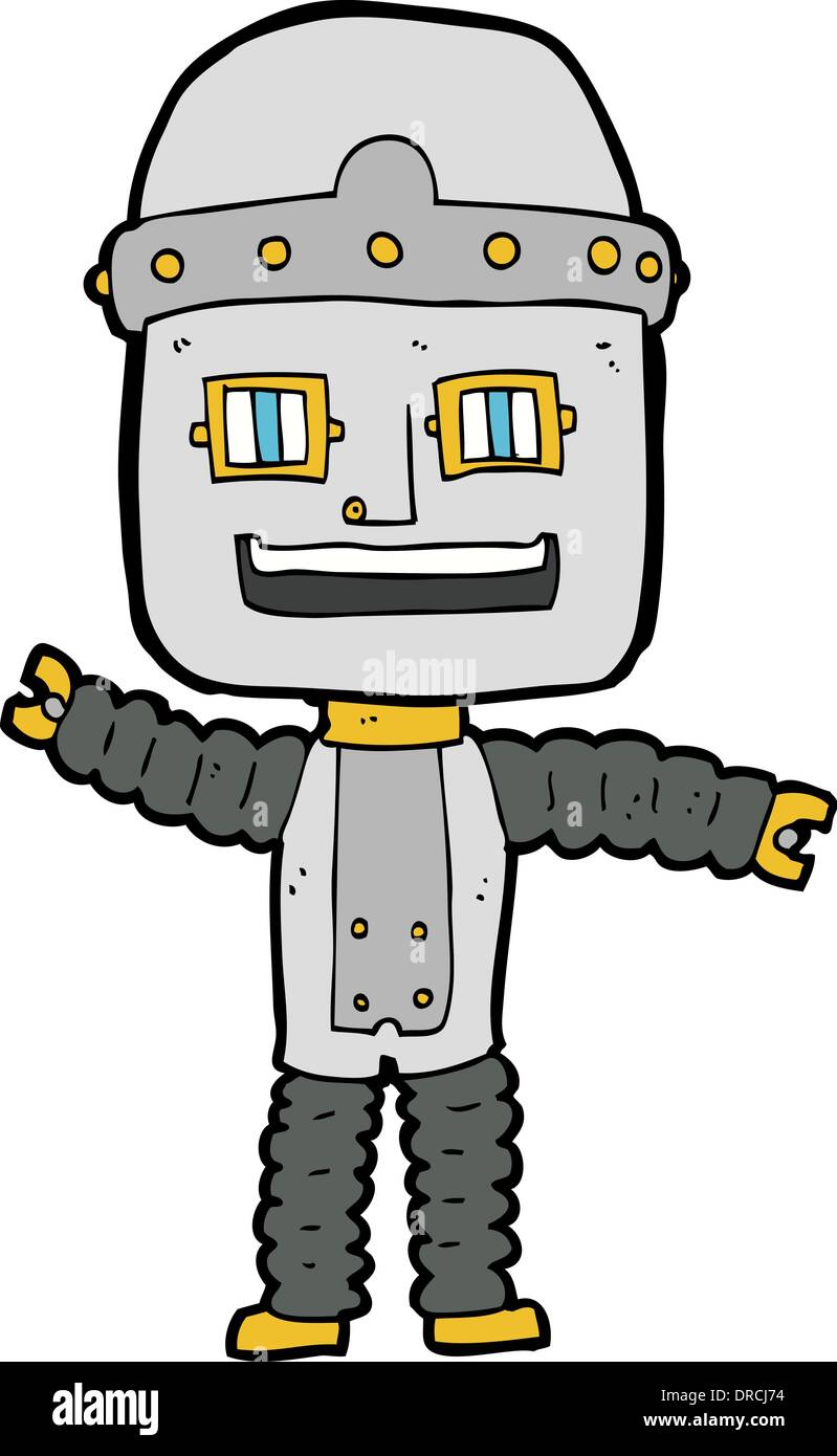 cartoon waving robot Stock Vector Image & Art - Alamy