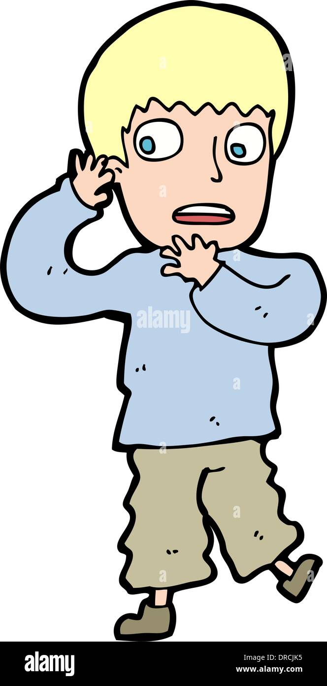 cartoon frightened boy Stock Vector Image & Art - Alamy