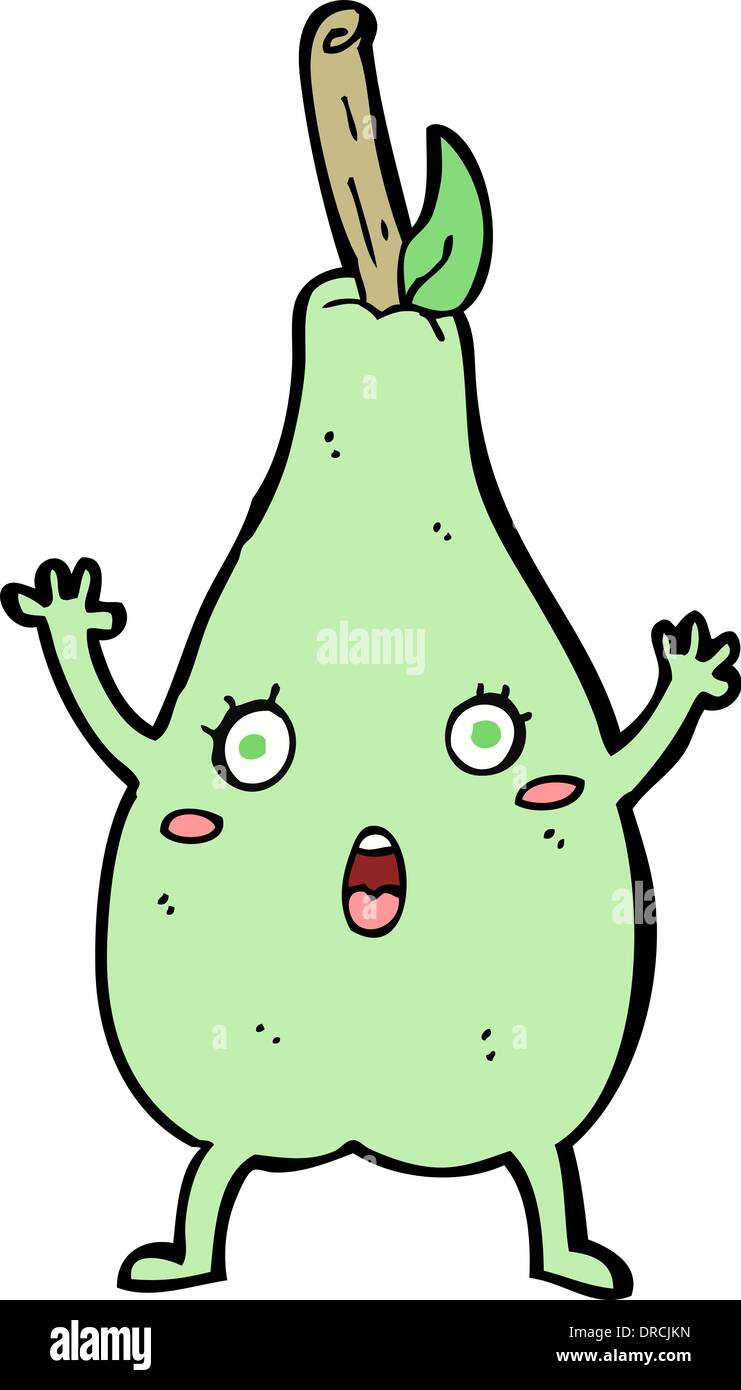 cartoon frightened pear Stock Vector Image & Art - Alamy
