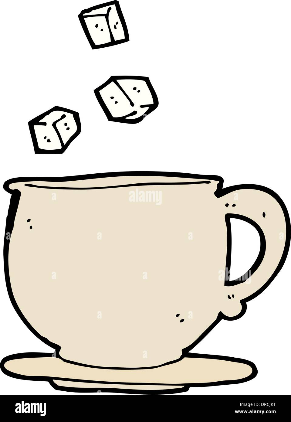 cartoon tea cup with sugar cubes Stock Vector Image & Art - Alamy