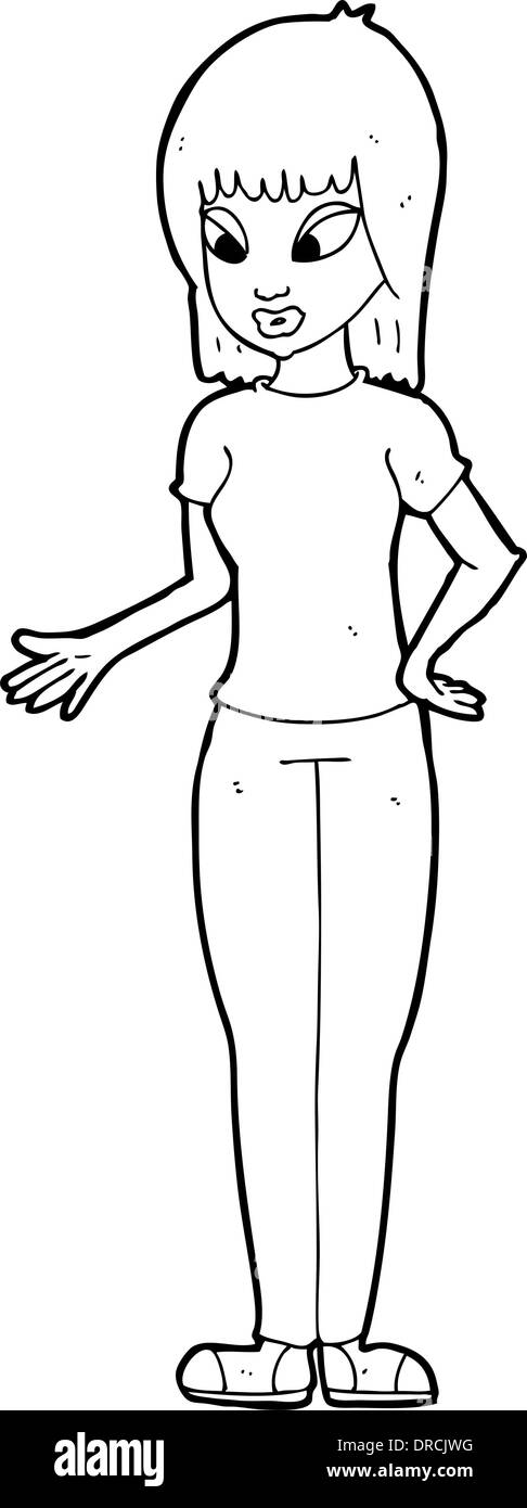 cartoon woman explaining Stock Vector Image & Art - Alamy