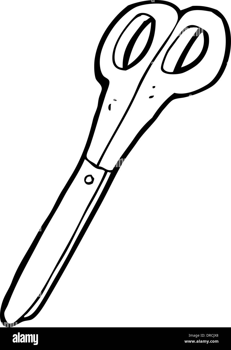 Cartoon illustration funny scissors Black and White Stock Photos ...