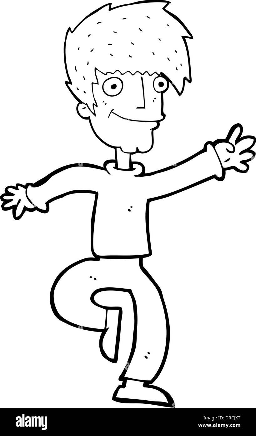 cartoon happy man dancing Stock Vector Image & Art - Alamy