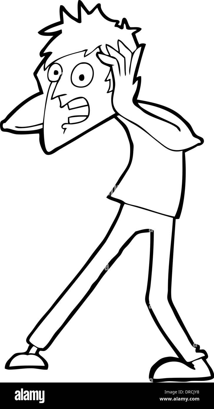 cartoon man panicking Stock Vector Image & Art - Alamy