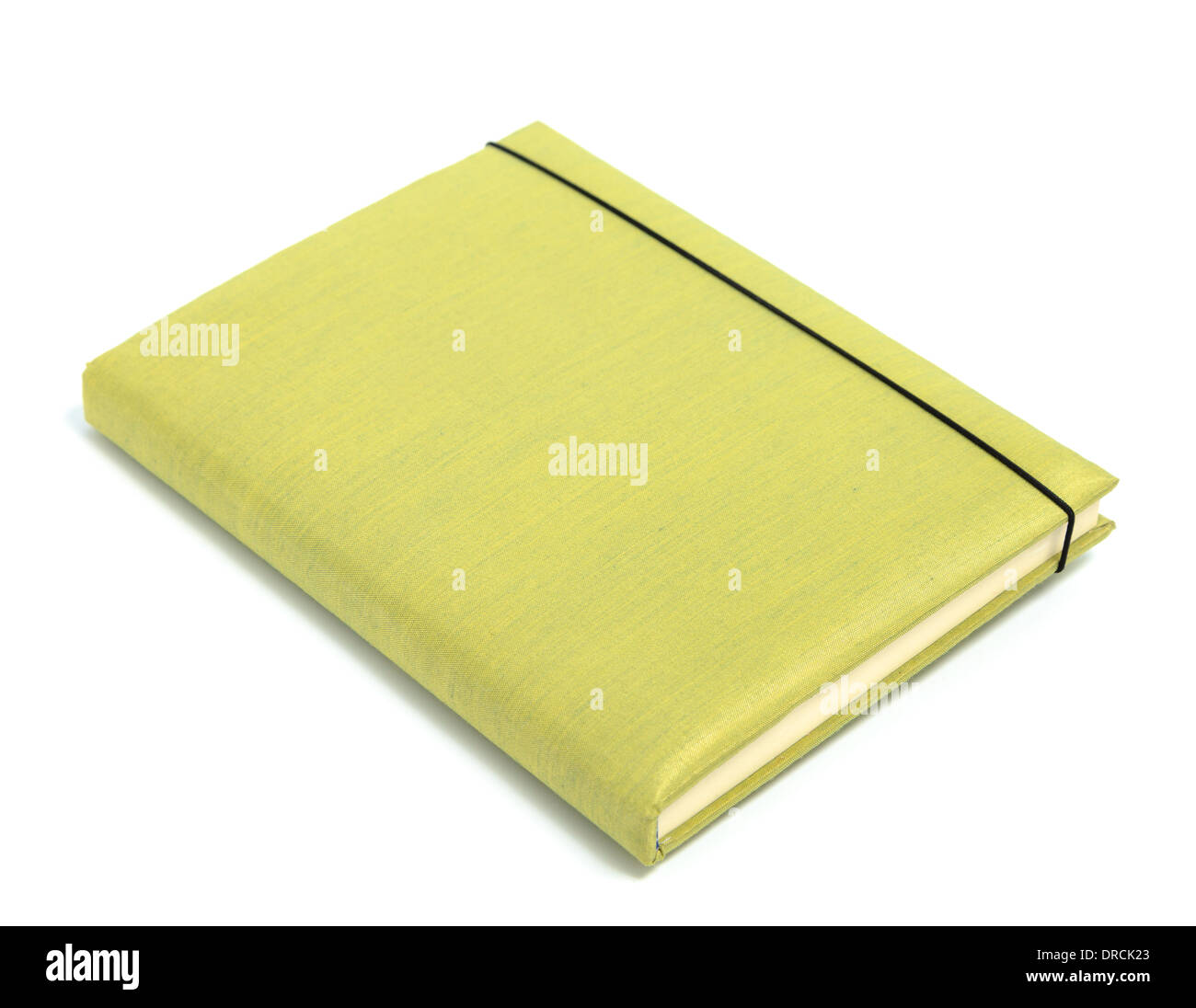 Green notebook isolated on white background Stock Photo - Alamy