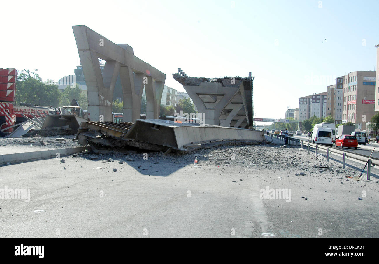 Metrobus bridge collapses A concrete bridge siding collapsed during ...