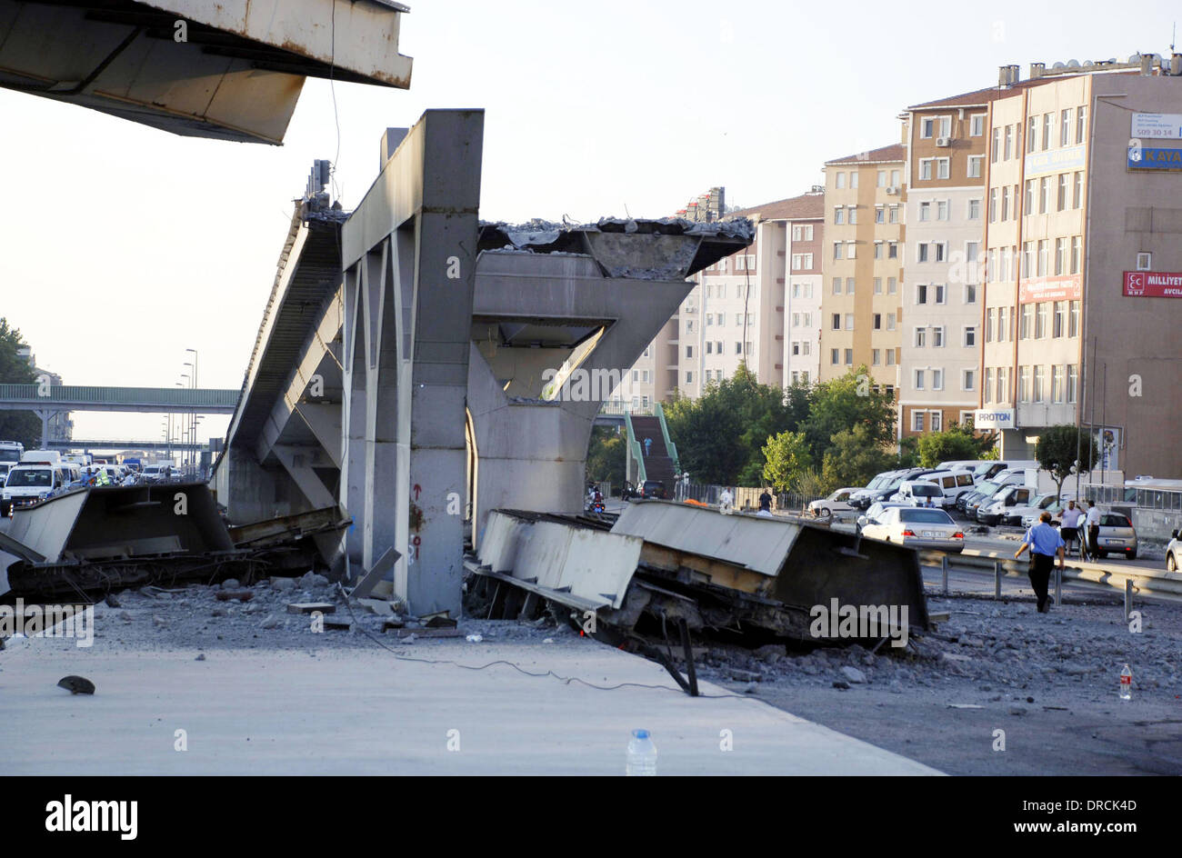 Metrobus bridge collapses A concrete bridge siding collapsed during ...