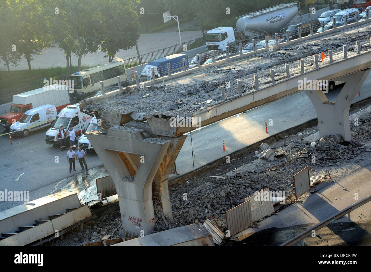 Metrobus bridge collapses A concrete bridge siding collapsed during ...