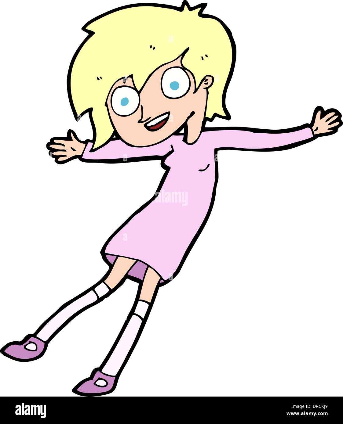 cartoon crazy excited girl Stock Vector Image & Art - Alamy