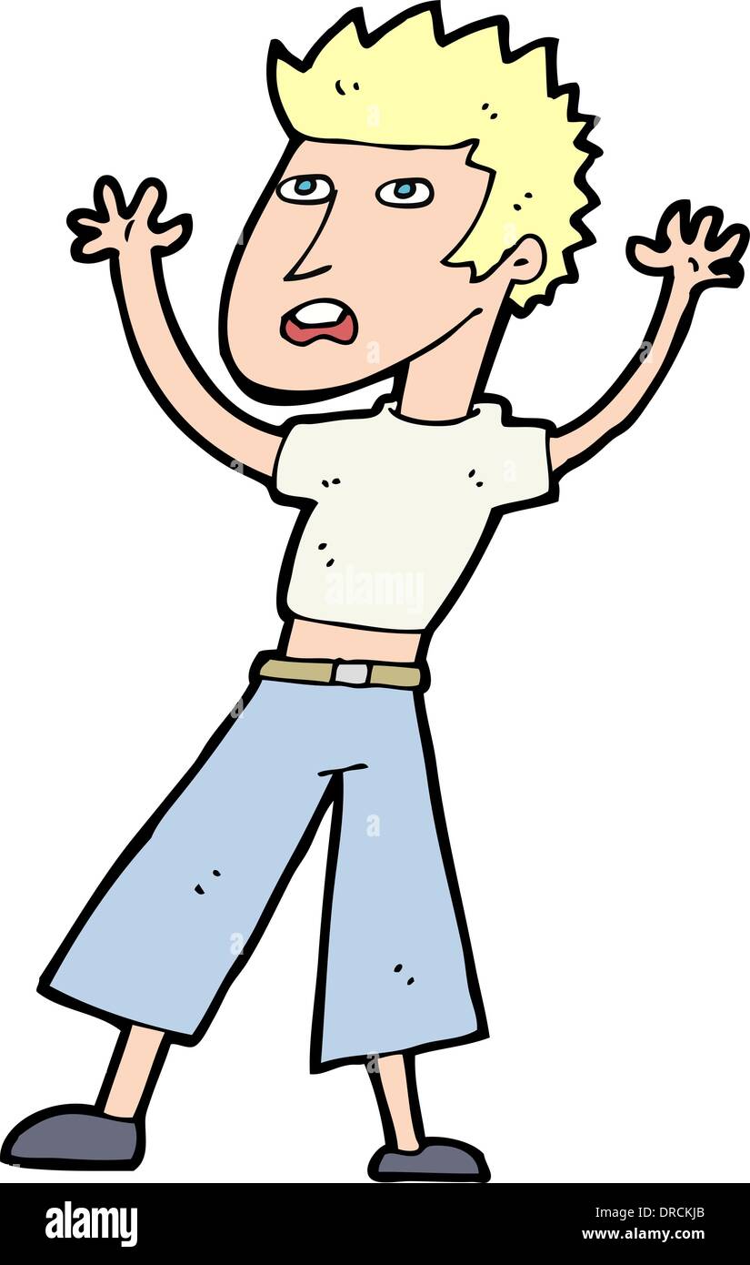 cartoon man panicking Stock Vector Image & Art - Alamy