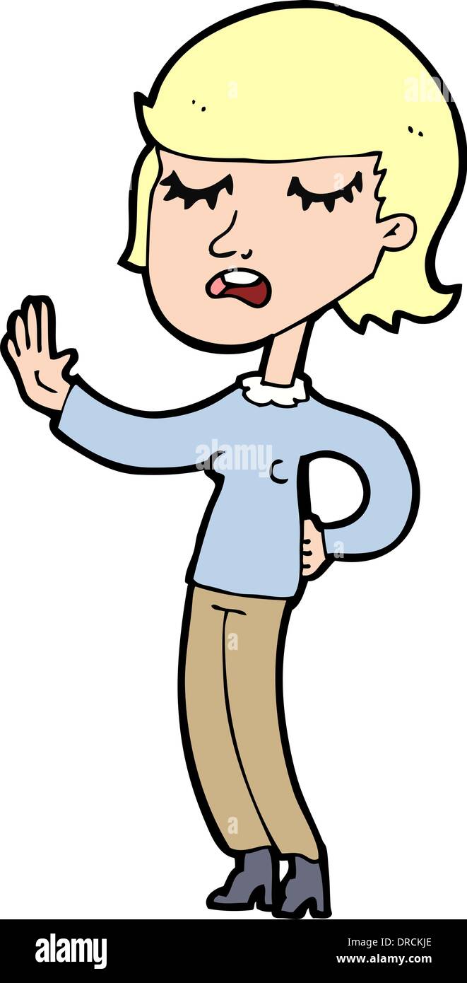 cartoon woman ignoring Stock Vector Image & Art - Alamy