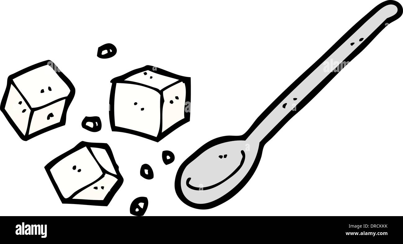 Spoon sugar cubes in Stock Vector Images - Alamy